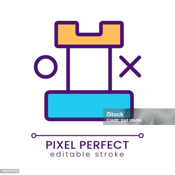 Icône De Couleur Rvb Parfaite Du Pixel Rook Vecteurs Libres De Droits