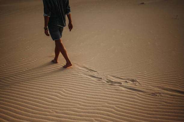 Free Stock Photo of Backside view of man running on the desert ...