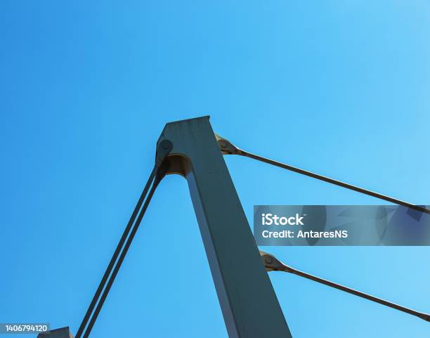 Jembatan Di Sungai Nitra Arsitektur Modern Elemen Desain Melawan Langit