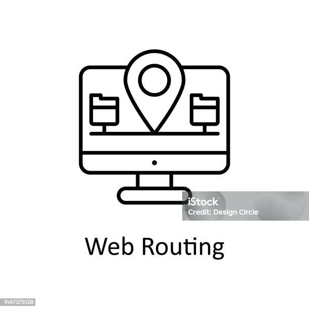 Vecteur De Routage Illustration De Conception Dicône De Contour Symbole