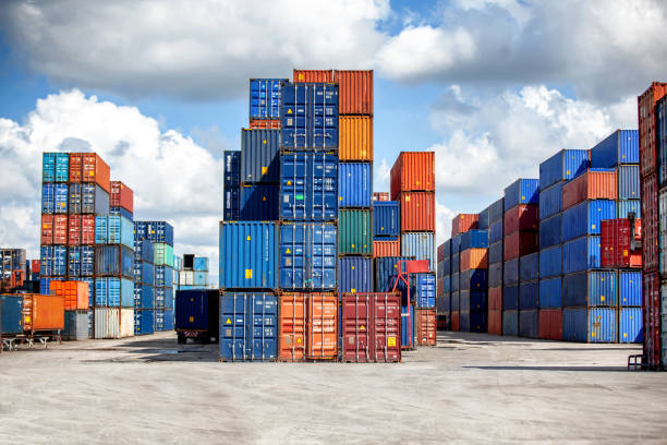 Free Stock Photo of Stack of colorful shipping containers | Download ...
