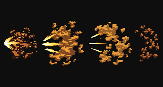 Flashs Darmes À Feu Ou Animation De Coups De Feu Collecte De Leffet