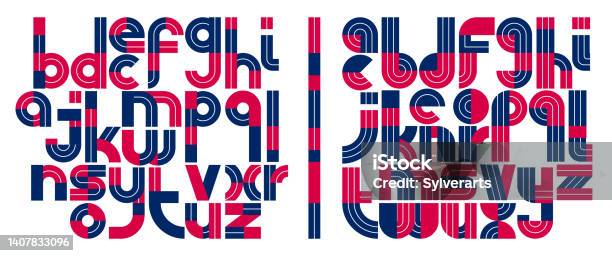 Kumpulan Huruf Vektor Font Asli Geometris Abstrak Alfabet Pembuatan