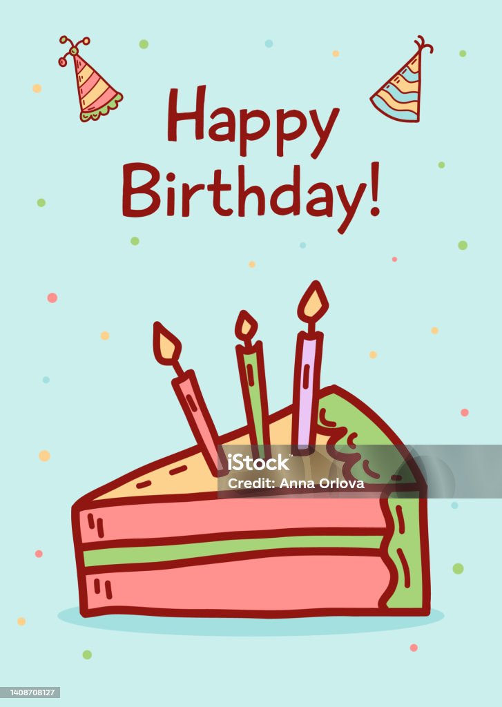 Happy Birthday Greeting Card And Party Invitation Templates Flat Vector