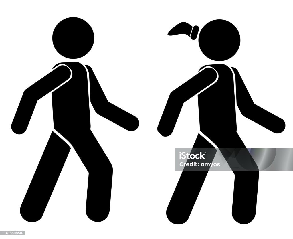 Simple Vector Set 2 Stick Man And Woman Walking Sport Cardio Isolated ... Simple Vector Set 2 Stick Man And Woman Walking Sport Cardio Isolated ...
