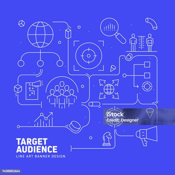 Target Audiens Gaya Garis Terkait Desain Banner Untuk Halaman Web