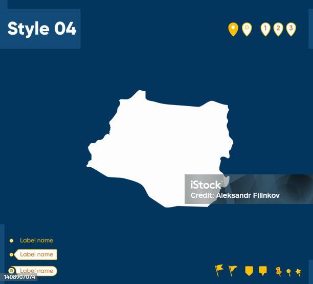 Los Rios Chili Carte Isolée Sur Fond Bleu Plan De La Carte Carte