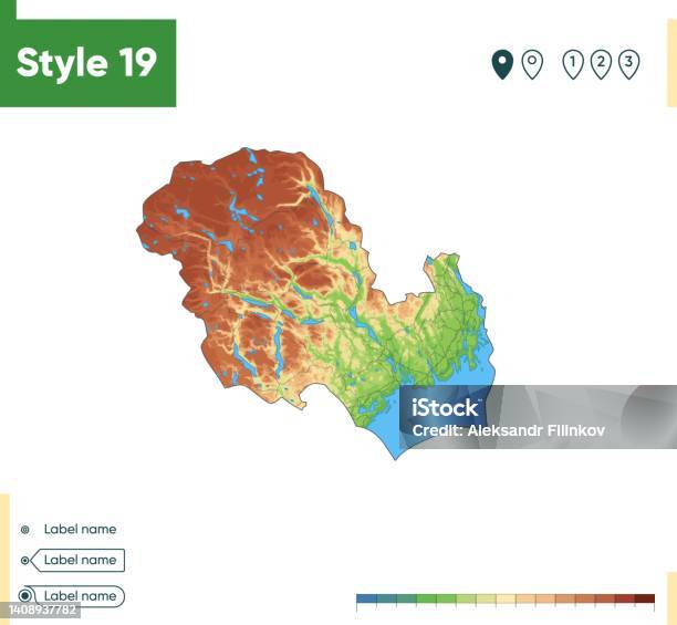 Vestfold Og Telemark Norwegia Szczegółowa Mapa Fizyczna Mapa Wektorowa ... Vestfold Og Telemark Norwegia Szczegółowa Mapa Fizyczna Mapa Wektorowa ...