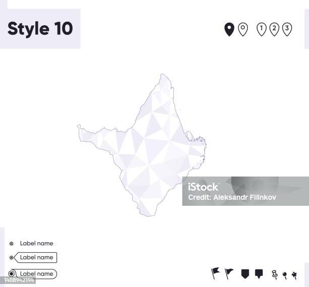 Amapa Brazil White And Gray Low Poly Map Polygonal Map Outline Map