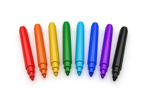 Free Stock Photo of Assorted markers in a clear plastic cup | Download ...