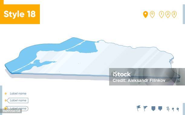 Région De Kaliningrad Russie Carte 3d Sur Fond Blanc Avec De Leau Et