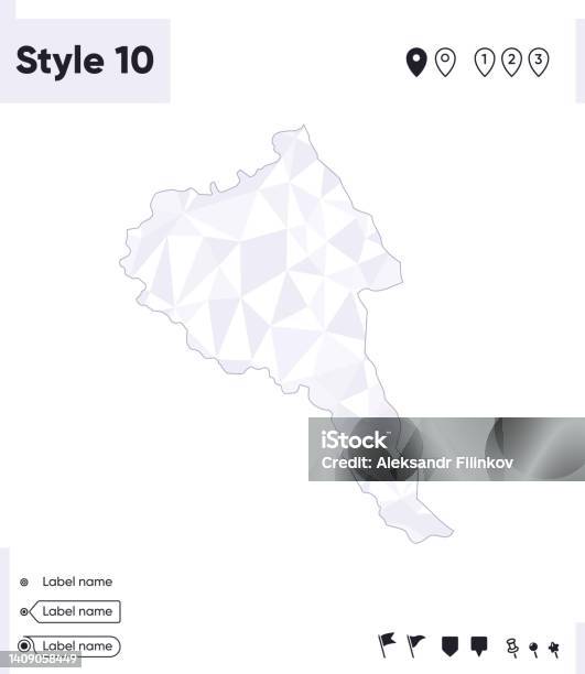 Bayan Olgii Mongolie Carte Blanche Et Grise Low Poly Carte Polygonale