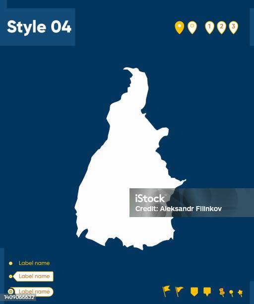 Tocantins Brésil Carte Isolée Sur Fond Bleu Plan De La Carte Carte
