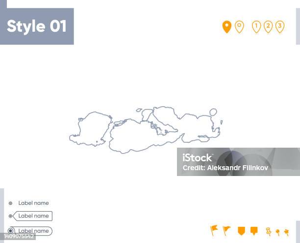 West Nusa Tenggara Indonésie Carte Des Traits Isolée Sur Fond Blanc