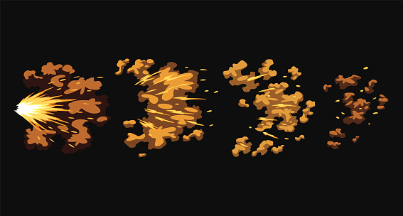 Flashs Darmes À Feu Ou Animation De Coups De Feu Collecte De Leffet