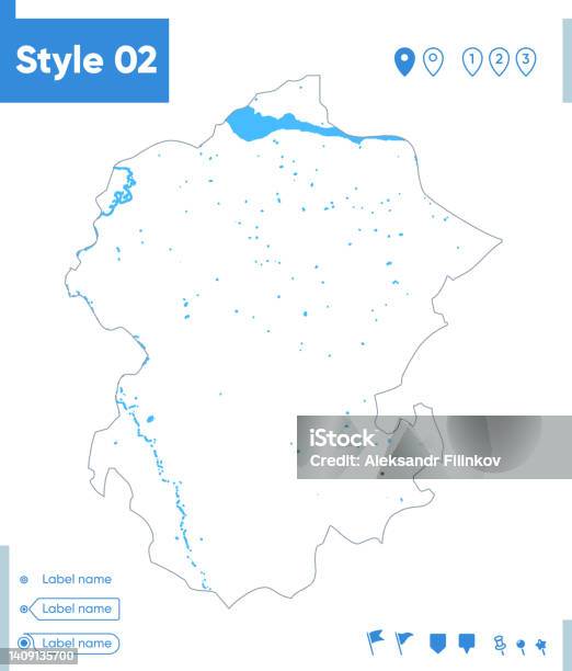République Tchouvache Russie Carte De Lavc Isolée Sur Fond Blanc Avec