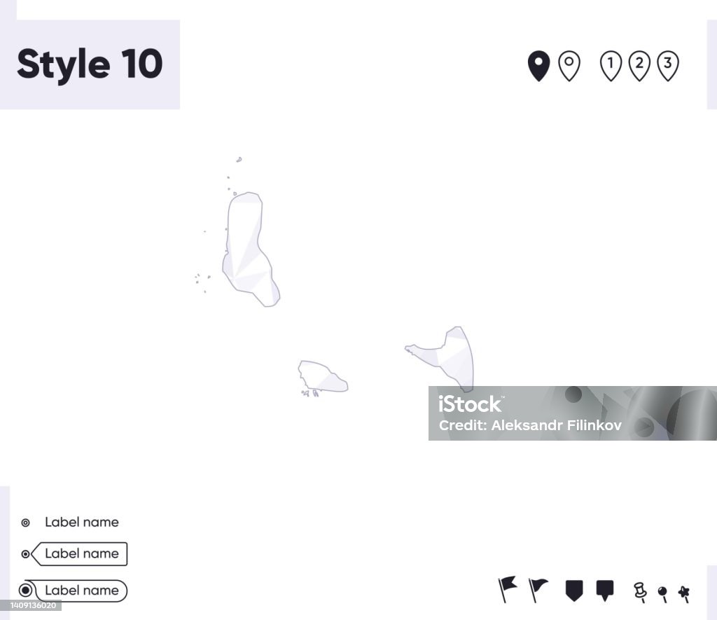 Comores Carte Blanche Et Grise Low Poly Carte Polygonale Plan De La