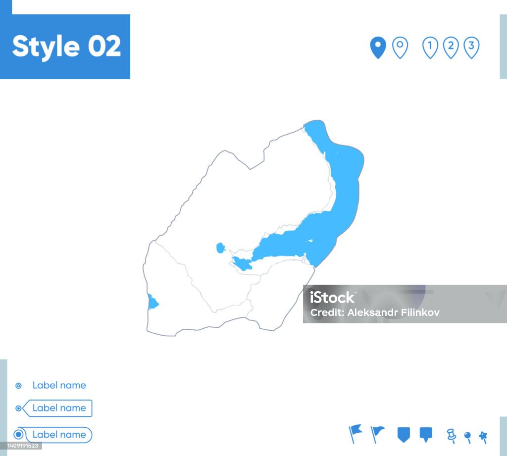 Ilustración De Djibouti Mapa De Trazo Aislado Sobre Fondo Blanco Con