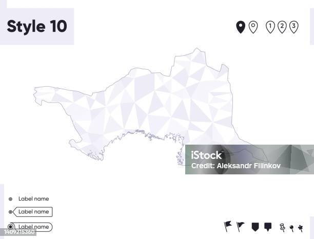 Atyrau Kazakhstan Carte Blanche Et Grise Low Poly Carte Polygonale Plan