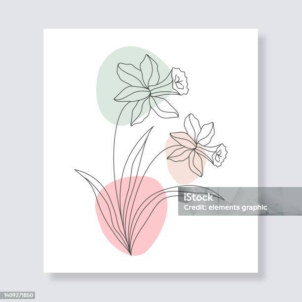 Un Dessin Au Trait Minimaliste Feuilles De Fleur Botanique Modèle