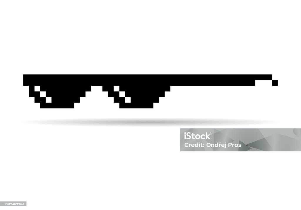 Lustige Retropixelsonnenglassymbolschatten Lifestylememesonnenbrille