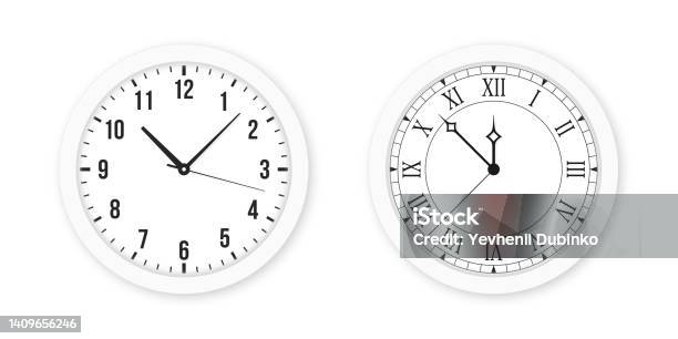 Jam Vintage Dan Modern Dengan Angka Romawi Dan Arab Terisolasi Pada ... Jam Vintage Dan Modern Dengan Angka Romawi Dan Arab Terisolasi Pada ...