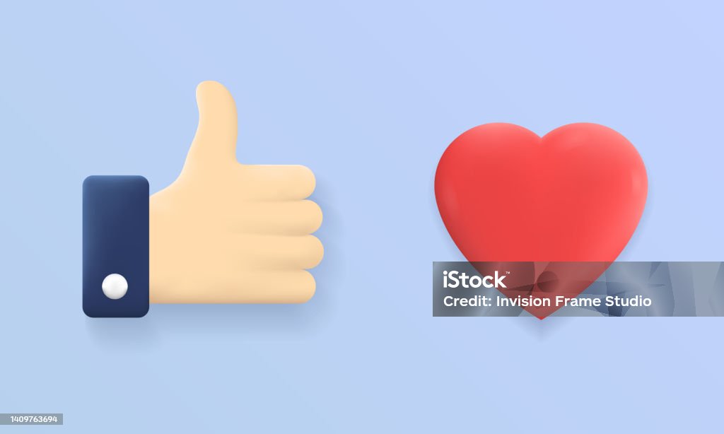 Daumen Hoch Und Herzsymbole 3d Daumen Hoch Und Herzemojis Für Social ... Daumen Hoch Und Herzsymbole 3d Daumen Hoch Und Herzemojis Für Social ...