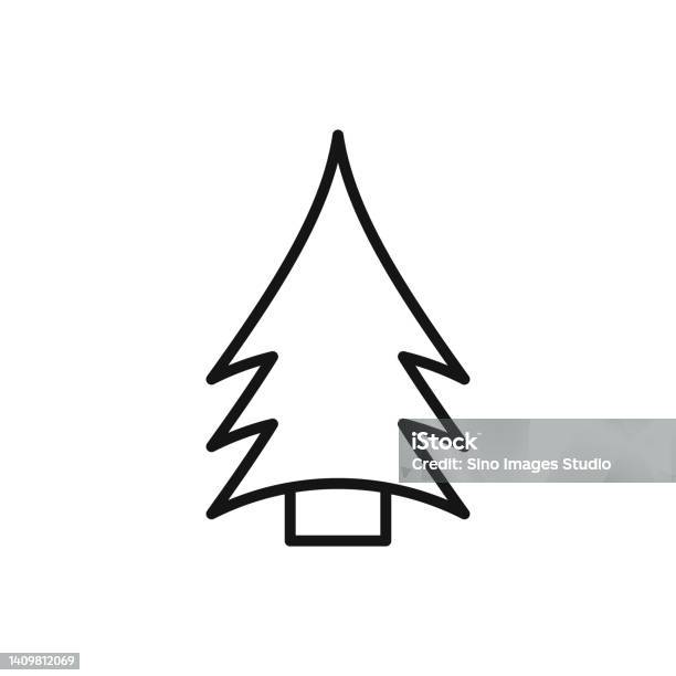 Icône De Ligne Darbre De Noël Modifiable Illustration Vectorielle ... Icône De Ligne Darbre De Noël Modifiable Illustration Vectorielle ...