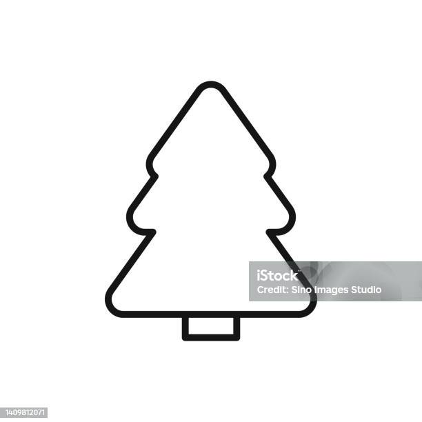 Icône De Ligne Darbre De Noël Modifiable Illustration Vectorielle ... Icône De Ligne Darbre De Noël Modifiable Illustration Vectorielle ...
