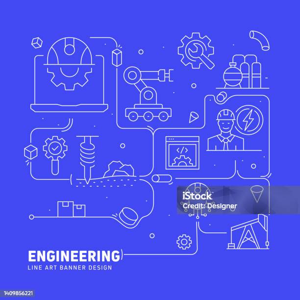 Engineering Terkait Line Style Banner Design Untuk Halaman Web Headline