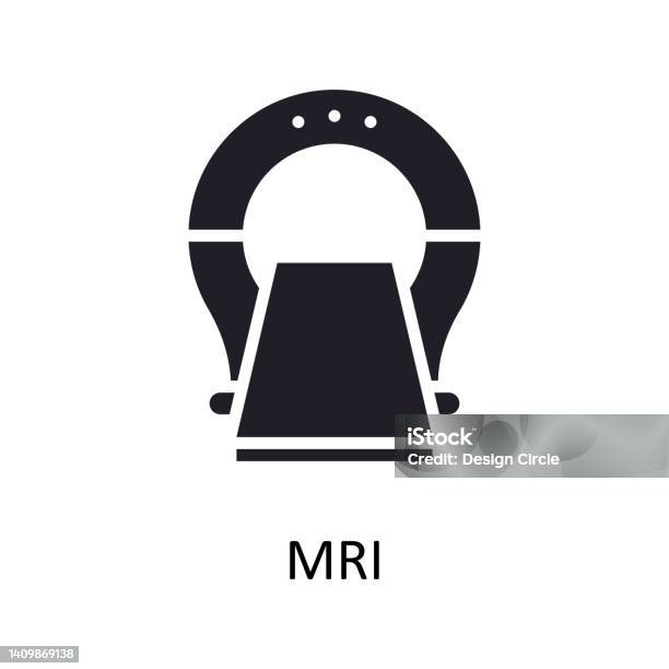 Vecteur Irm Illustration De Conception Dicône Solide Symbole Médical