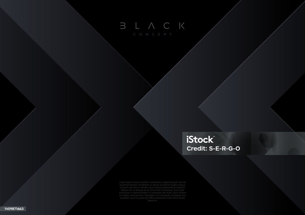 Latar Belakang Hitam Dengan Bentuk Abstrak Berlapis 3d Desain Template
