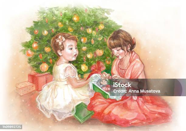 Gadisgadis Itu Membongkar Hadiah Tahun Baru Dan Natal Anakanak Dengan ... Gadisgadis Itu Membongkar Hadiah Tahun Baru Dan Natal Anakanak Dengan ...