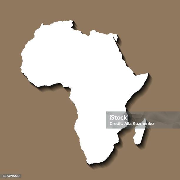 Carte De Lafrique Silhouette De Signe Carte Du Monde Globe Illustration