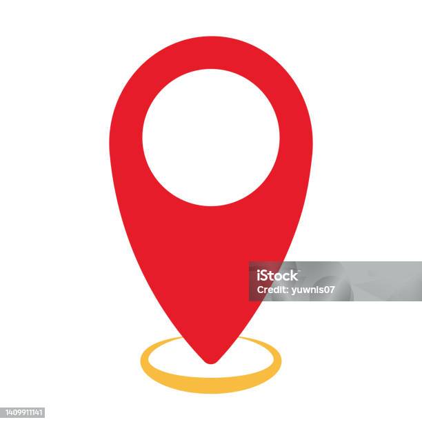 Icône Vectorielle De Carte Rouge Symbole Demplacement Clipart Vecteurs
