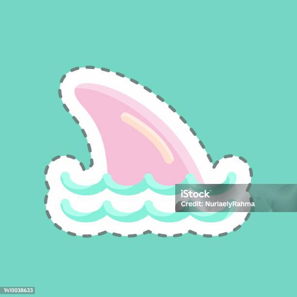 Ligne Dautocollant Coupée Shark Fins Convient Pour Le Symbole Des
