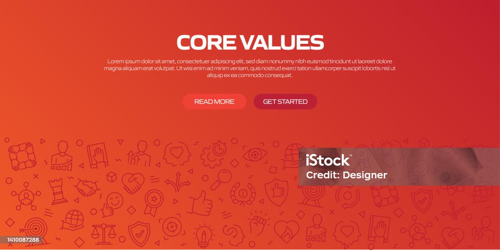 Vetores de Core Values Web Banner Com Ícones Lineares Vetor De Estilo ... Vetores de Core Values Web Banner Com Ícones Lineares Vetor De Estilo ...