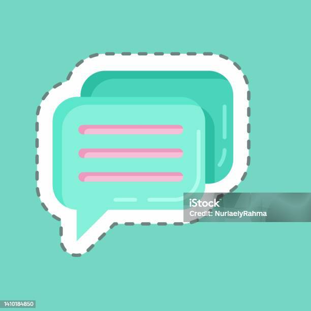 Baris Stiker Memotong Pesan Cocok Untuk Simbol Branding Desain
