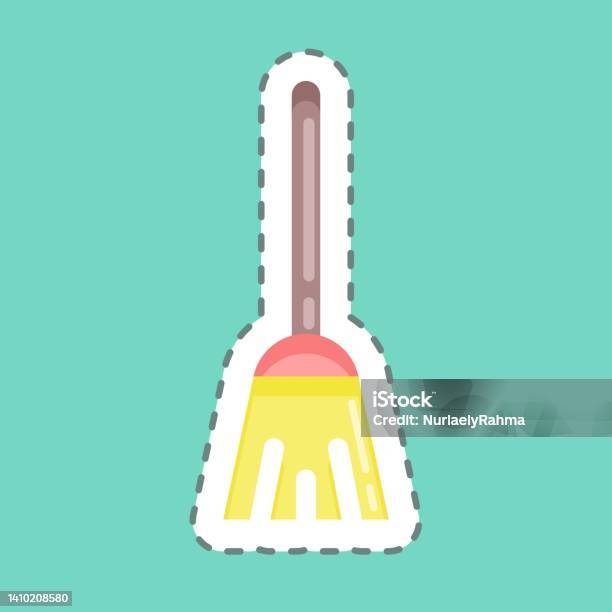 Ligne Dautocollants Coupée Balais Convient Pour Le Symbole Des Enfants