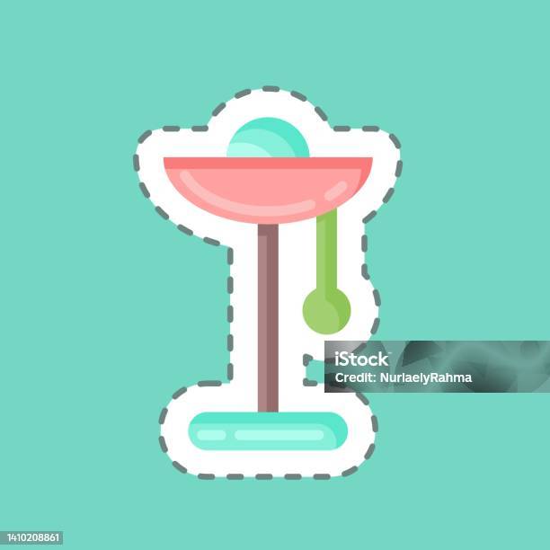 Garis Stiker Memotong Lampu Lantai Cocok Untuk Simbol Rumah Desain
