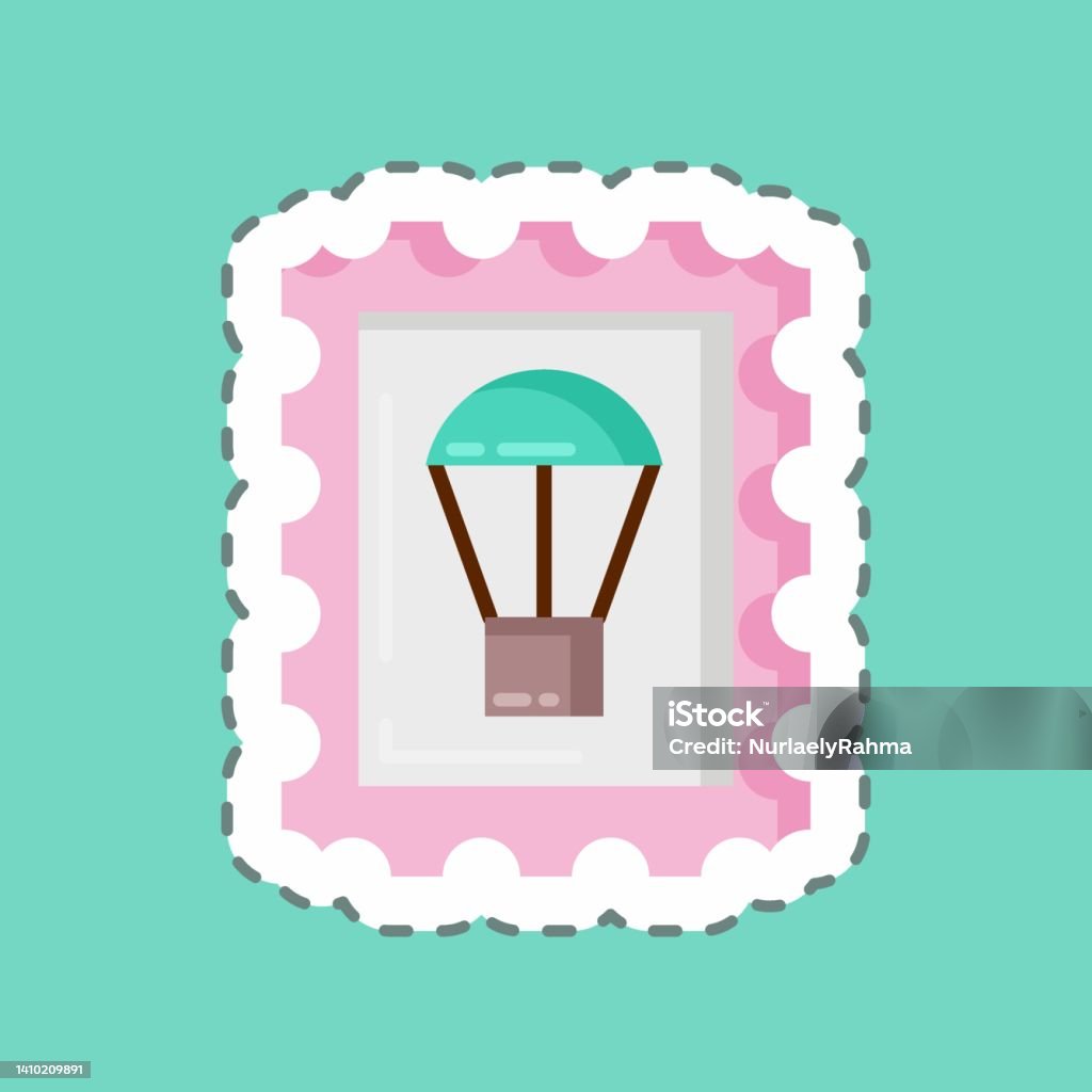 Sticker Ligne Coupée Stamp Collection Convient Pour Le Symbole De