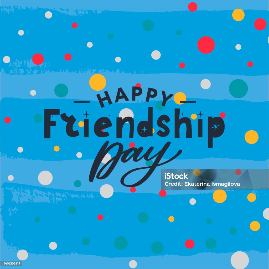 Friendship Day Vector Illustration With Text And Elements For