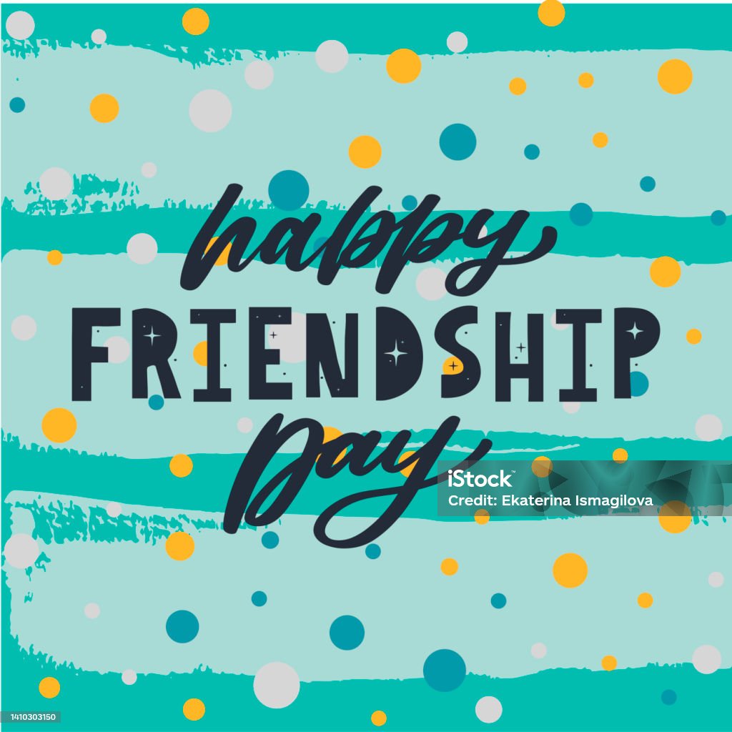 Friendship Day Vector Illustration With Text And Elements For