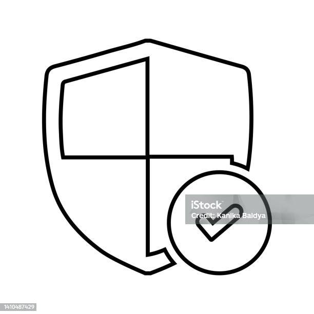 Icône De Contour De Protection Vecteur Dart Au Trait Vecteurs Libres De