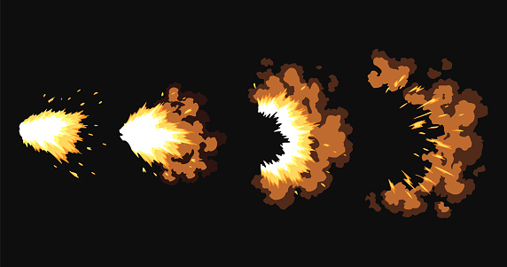 Flashs Darmes À Feu Ou Animation De Coups De Feu Collecte De Leffet