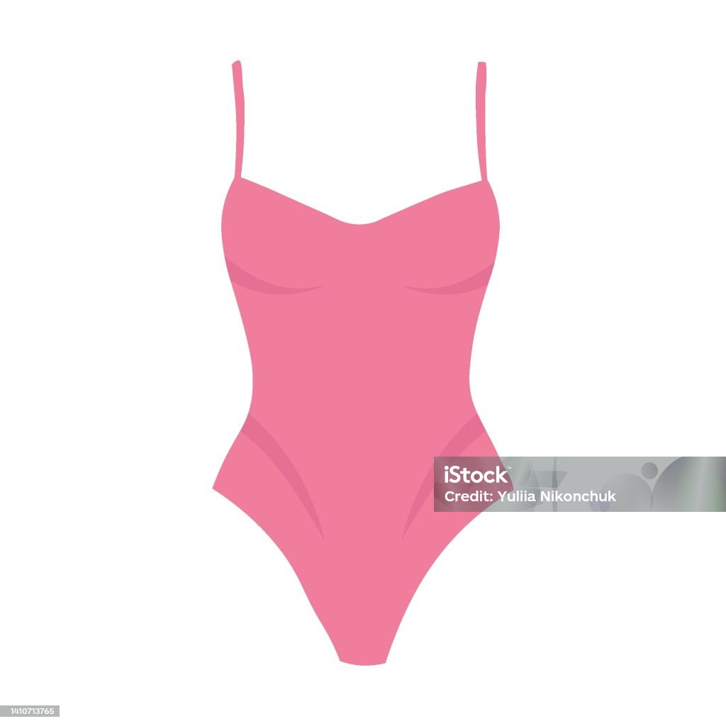 Pink One Piece Swimsuit Stock Illustration Download Image Now Adult