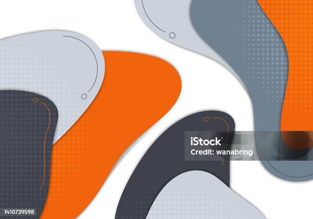 Desain Template Doodle Abstrak Tumpang Tindih Dekoratif Gaya Bebas