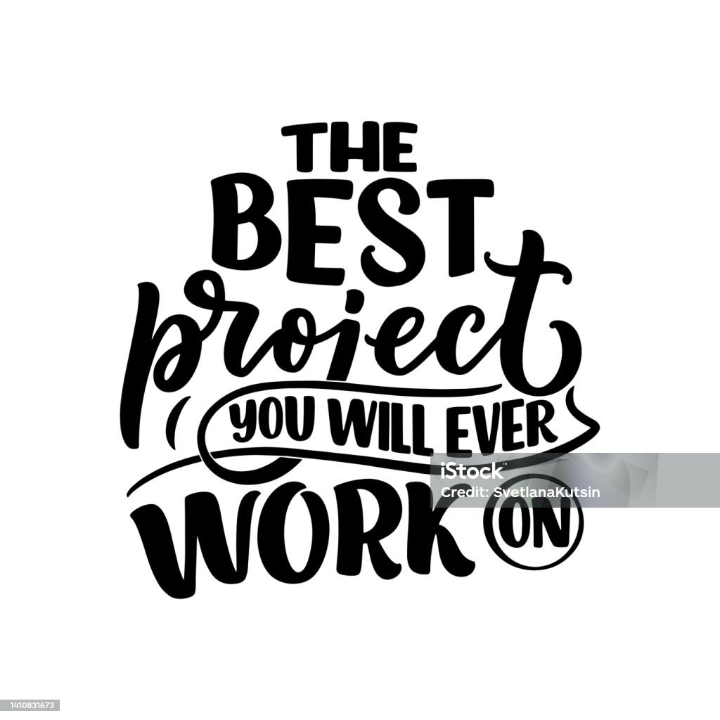 Hand Drawn Motivation Lettering Phrase Stock Illustration Download