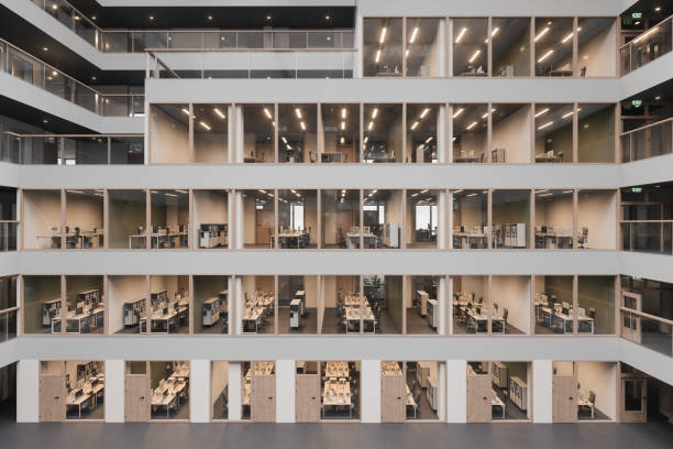 Free Stock Photo of Inside view through windows of concrete building ...