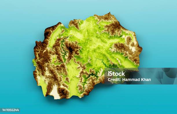 Peta Makedonia Utara Relief Berbayang Peta Ketinggian Warna Di Laut ... Peta Makedonia Utara Relief Berbayang Peta Ketinggian Warna Di Laut ...